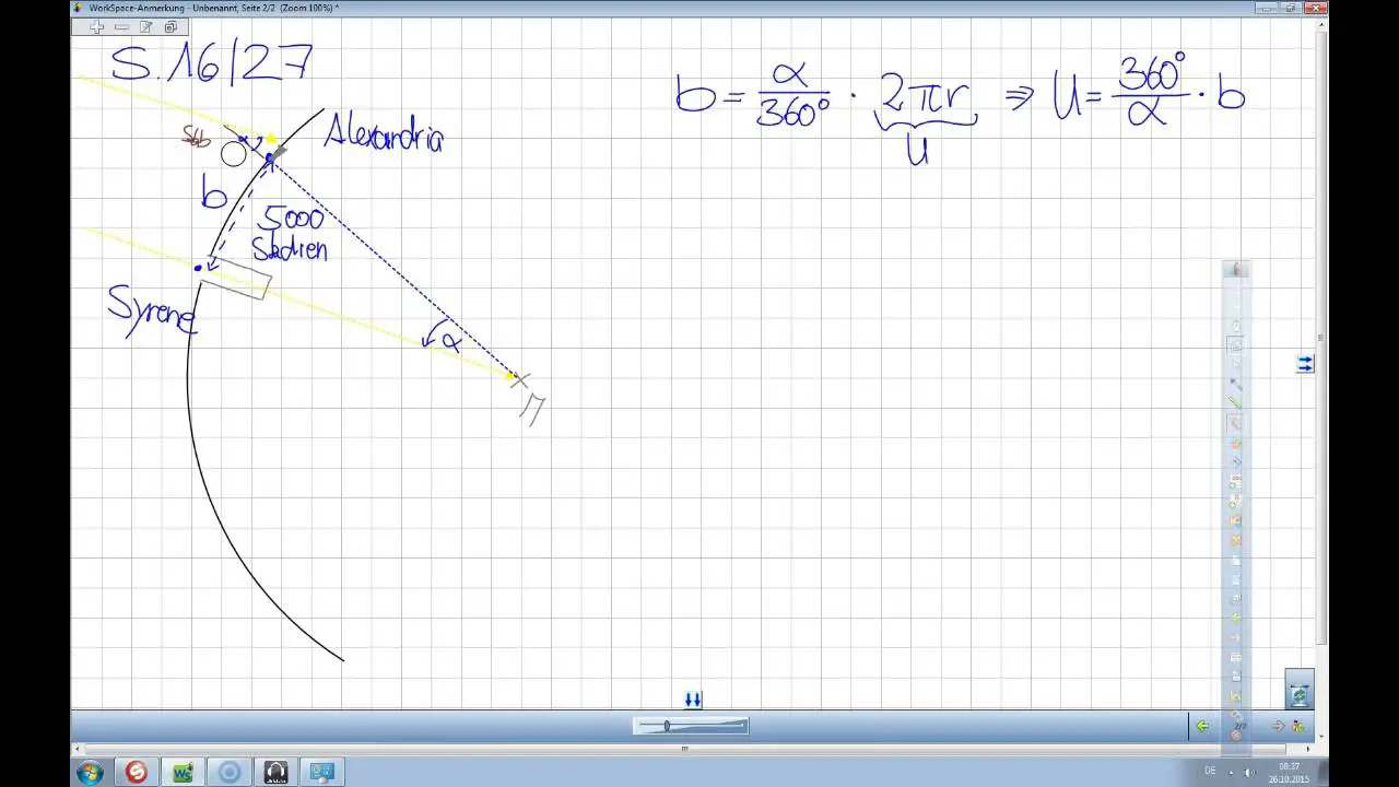 Erdumfang in Kilometern berechnen - so gehts